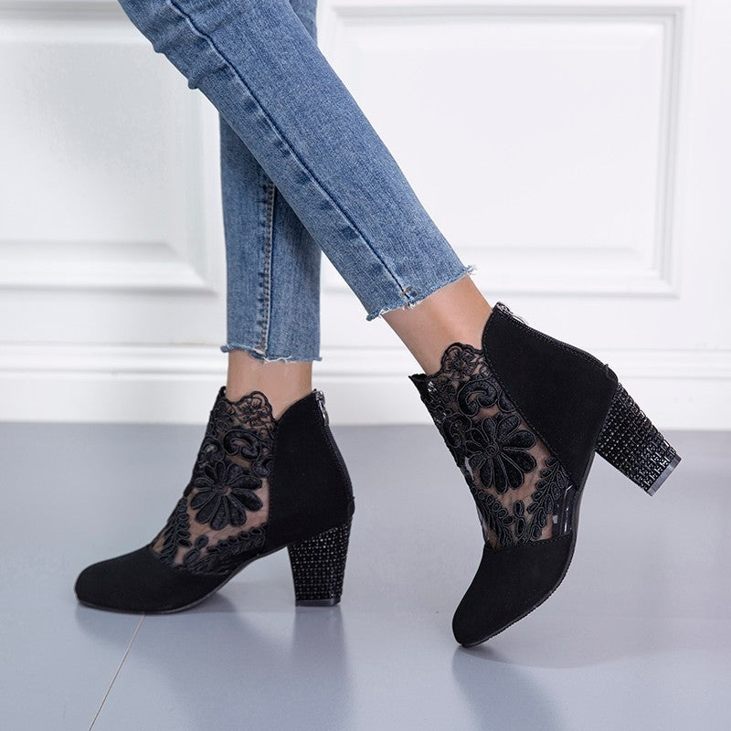 Suri™ Fashionable Lace Mesh Shoes – Aurora London